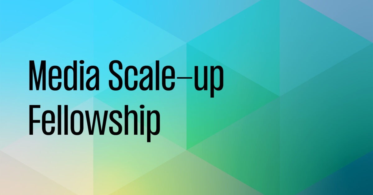 Media Scale-up Fellowship: Startup Expansion & Wachstum